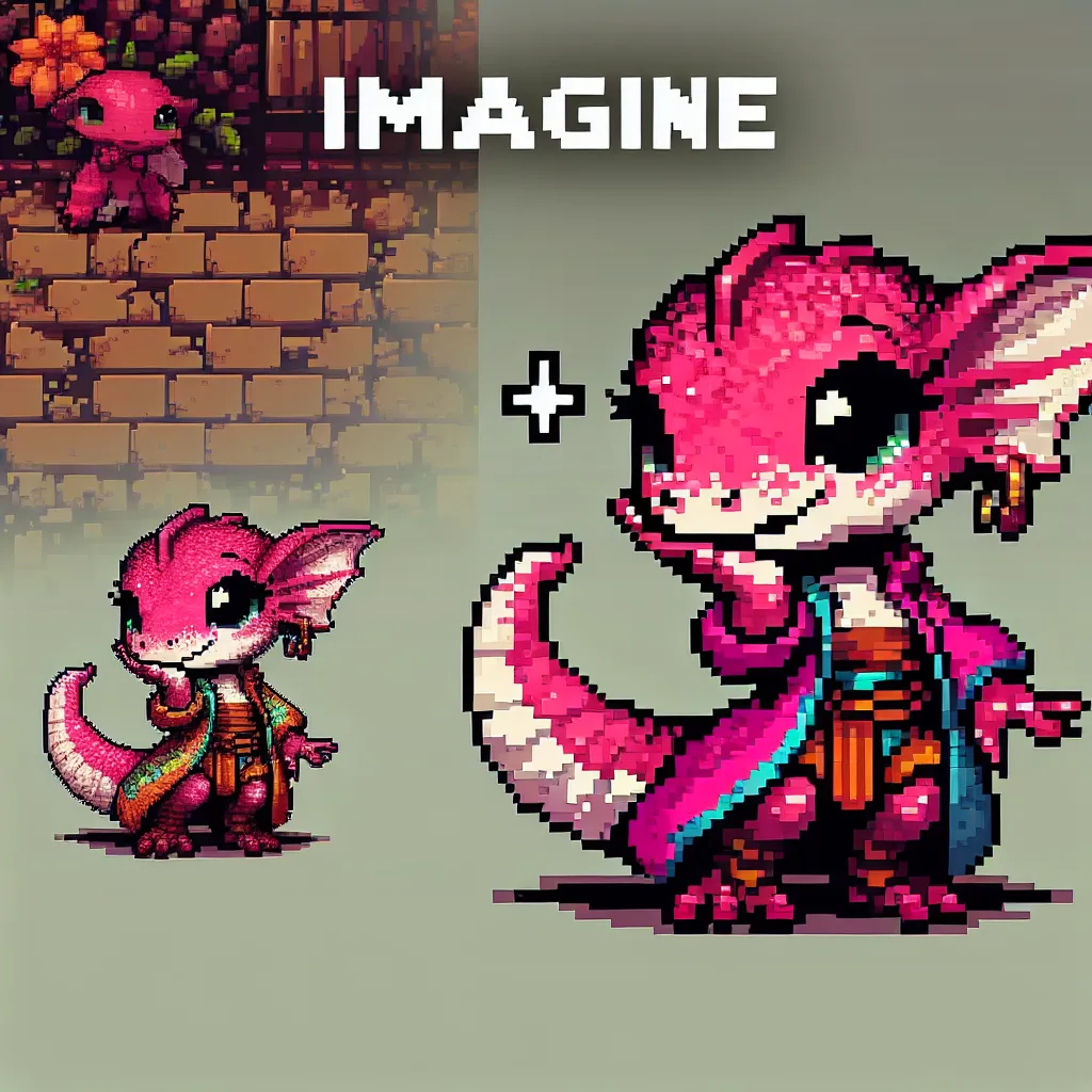DND AI | Neeshi the Pink, Adorable Lutist - Level 2 Kobold Bard